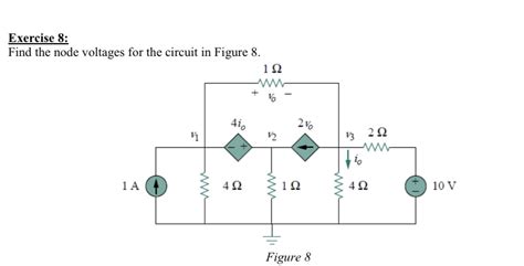 Solved Exercise Find The Node Voltages For The Circuit In Chegg