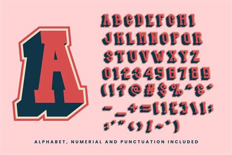 Modern Varsity Font Svg Font Varsity Font Letters Varsity Jacket Vector Font Varsity Style