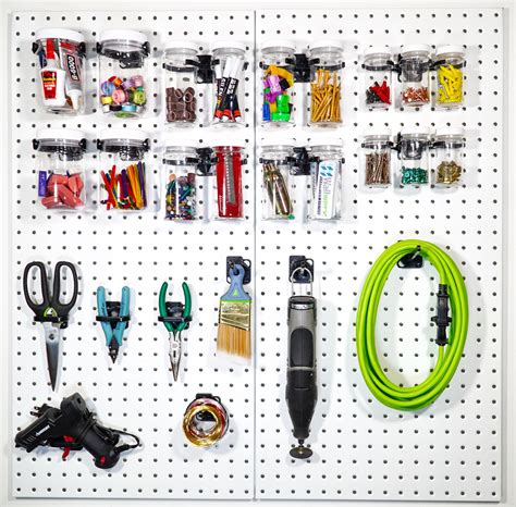 Pegboard Starter Kit White Metal Pegboard Pegboard Containers Ho
