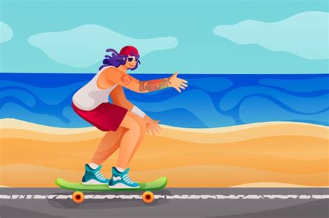 여름 시즌 축하 그라데이션 배경 무료 벡터