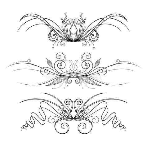 Set Of Design Elements For Page Border Stock Vector Illustration Of Element Calligraphic