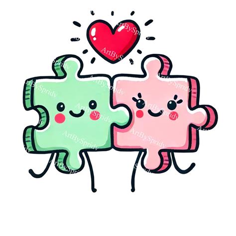 Puzzle Piece Couple Clipart Cute Love Puzzle Png Clip Art Romantic