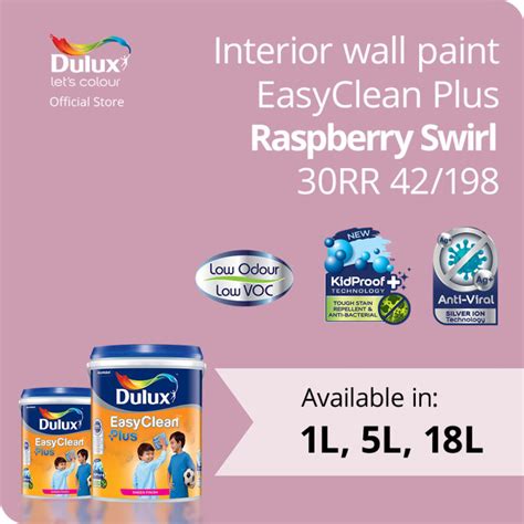 Dulux Easyclean Plus Raspberry Swirl 30rr 42 198 Anti Viral