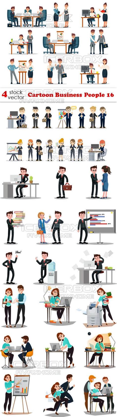 Vectors Cartoon Business People 16 Freethemes Tech