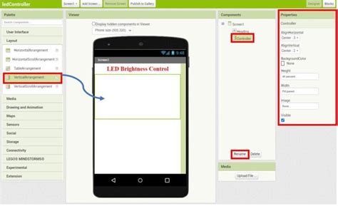 Arduino Led Slider Brightness Control Android App With Mit App Inventor