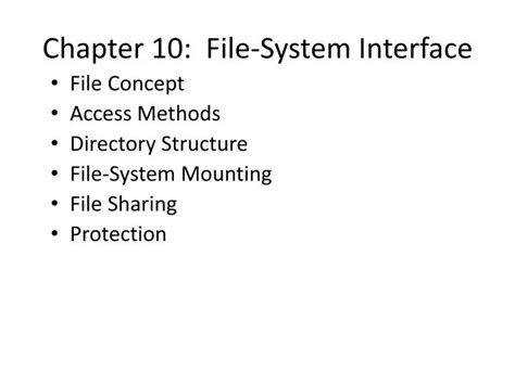 Ppt Understanding File System Concepts Methods And Operations