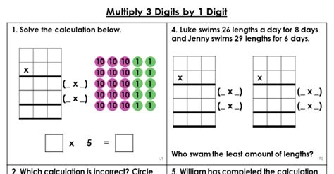 Year 4 Multiply 3 Digits By 1 Digit Lesson Classroom Secrets ...