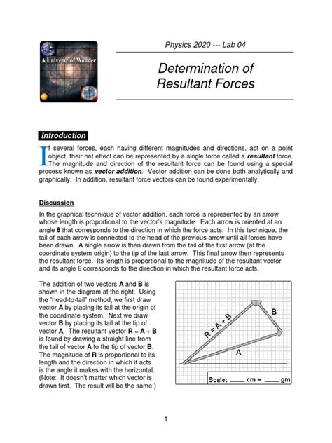 Lab 04 Force Table Rev 4 Pdf Euclidean Vector Force