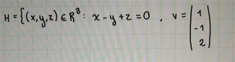 Solved Given The Subspace H And The Vector V Find A Proyhv