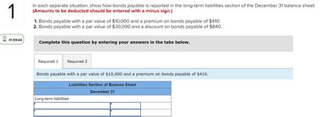 Solved In Each Separate Situation Show How Bonds Payable Is