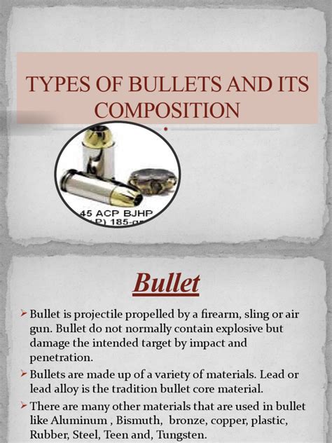 Bullet Classification Pdf Bullet Cartridge Firearms