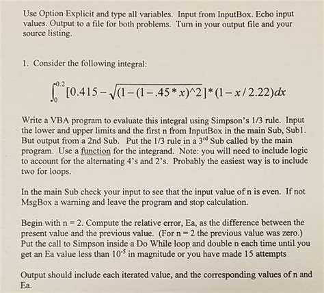 Solved Use Option Explicit And Type All Variables Input