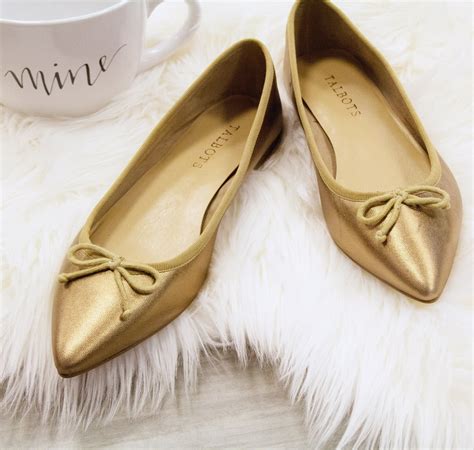Ladies Flat Gold Shoes At Dana Robinson Blog