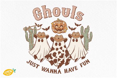 Western Halloween Ghouls Png Sublimation Graphic By Lemondesign