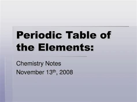 Ppt The Periodic Table Of Elements 8 Th Grade Science Ms Kindregan