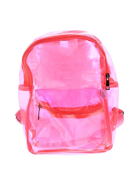 Assorted Brands Color Block Solid Pink Backpack One Size 35 Off