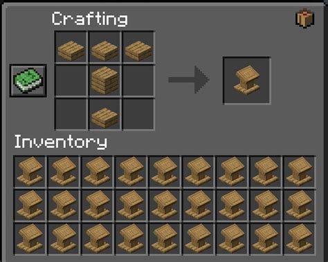 Lectern Minecraft Crafting Recipe Banana