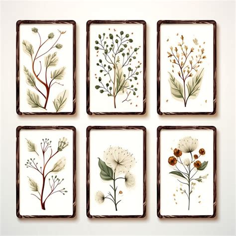 Premium Ai Image Frame Of Seed Paper With Embedded Flower Seeds Natural Wooden Frame D 2d Flat