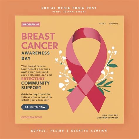 Breast Cancer Awareness Day Social Media Post Design Premium Ai