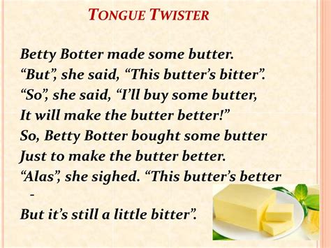 Tongue Twisters Betty Botter