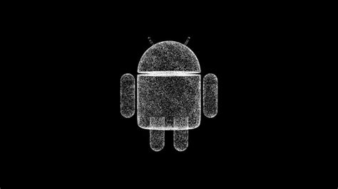 Premium Photo 3d Android On Black Bg Object Dissolved White Flickering Particles Business