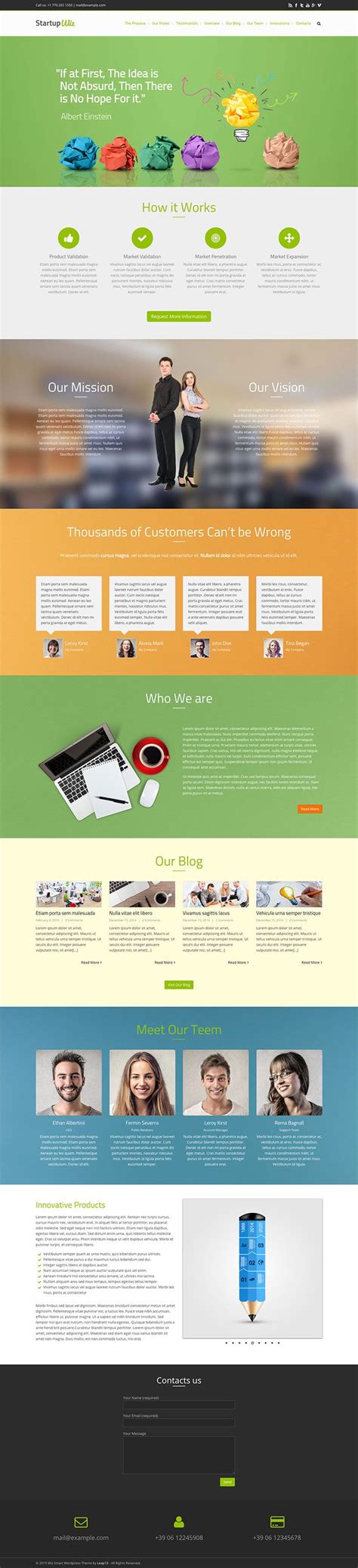 Wiz Elementor Multipurpose Wordpress Theme Small Business Website