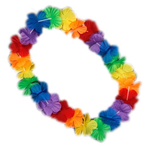 Hawaiian Flower Lei Necklace Rainbow Blinkee Hawaiian Flowers