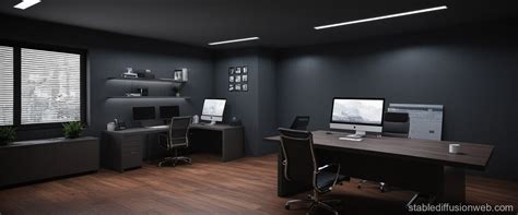 Dark Attractive Hackers House Virtual Background Stable Diffusion