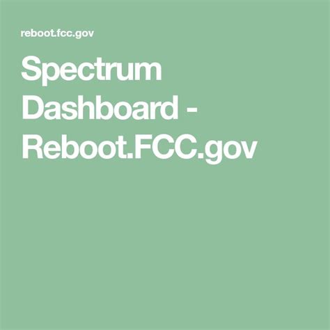 Spectrum Dashboard Federal Communications Commission