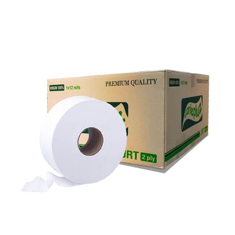 แครี่พลัสกรีน กระดาษชำระม้วนใหญ่ X 12 ม้วน ยกลัง Makro Pro