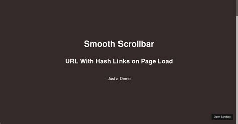 anchor plugin smooth scrollbar codesandbox