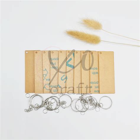 Sale Rectangle Acrylic Keyrings 10 Pack Bundle Xo Craft