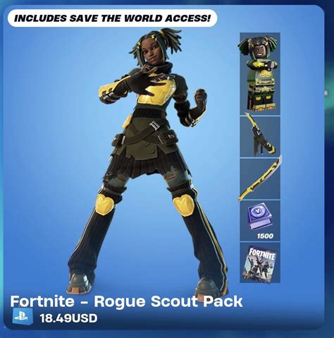 A New Stw Pack The Rogue Scout Pack Is Now Available To Purchase R