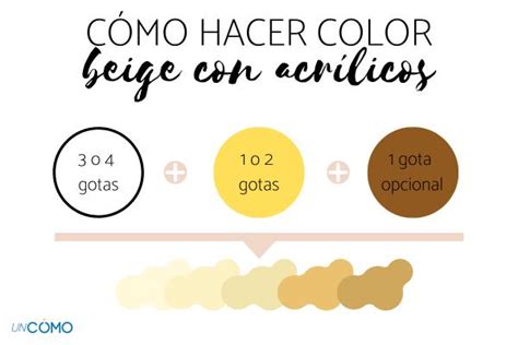 Cómo HACER COLOR BEIGE Pasos y varios tonos