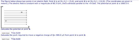 Solved The Figure Below Shows Two Points In An Electric