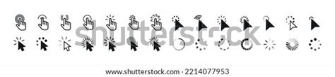 Cursor Set Icon Mouse Click Cursor Stock Vector Royalty Free Shutterstock