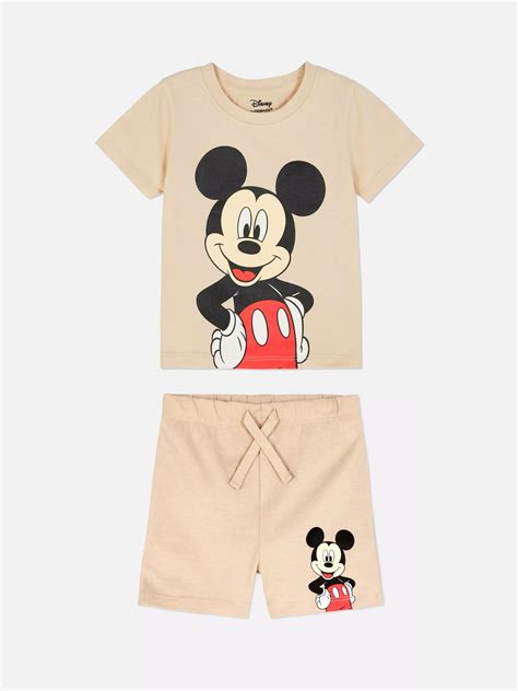 طقم ميكي ماوس صيفي رائع للأولاد بتصميم كيوت من 2 قطع مارتر لملابس للأطفال