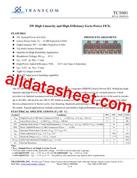 TC Datasheet PDF Transcom Inc