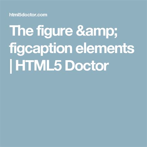 Understanding Figure And Figcaption Elements