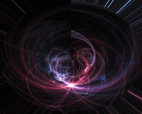 Abstract Digital Fractal Fantasy Curl Decorative Template Design Render