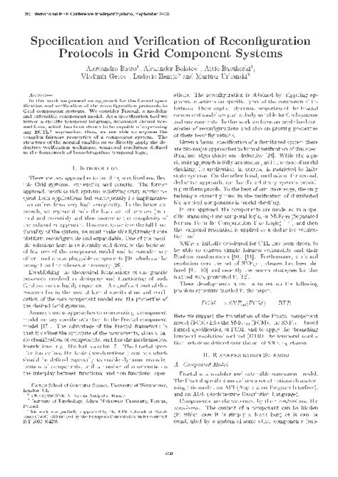pdf specilfication and verilfication of rleconfiguration protocols in grid comnponent systemns