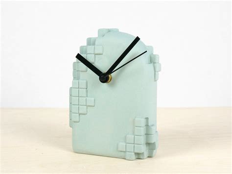 Pixel Clock Pixelated Pixels Clockwork Ceramics Analog Digital