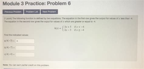 solved module 3 practice problem 6 previous problem problem