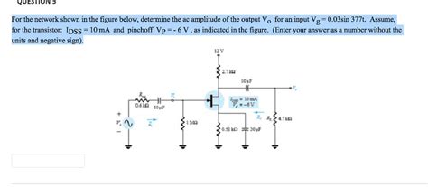 Solved For The Network Shown In The Figure Below Determine Chegg