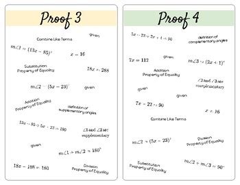 Geometry Column Angle Proofs By Tara Murphy TPT