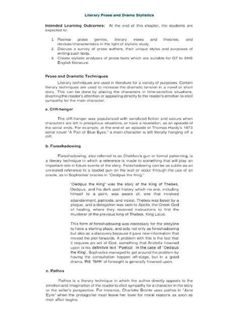 Chapter 2 2 Survey Of Prose And Drama Unique Styles Pdf