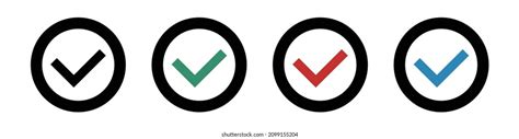 Check Mark Tick Icons Icons Tasks Stock Vector Royalty Free 2099155204 Shutterstock