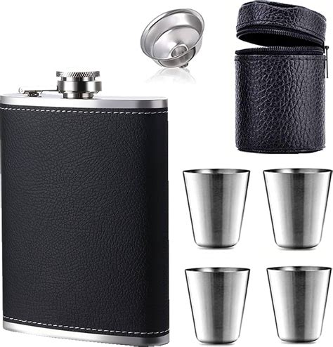 Personalized Hip Flask With Wooden Box Jack Daniels 6 Oz Hip Flask