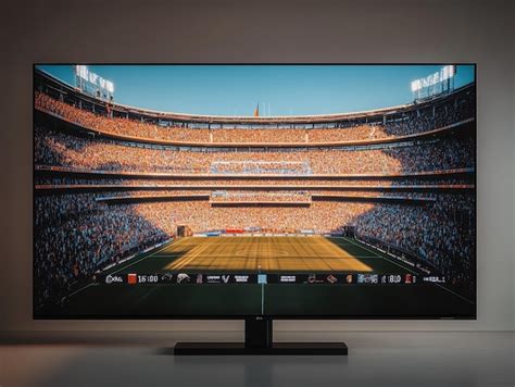 Tv Displaying A Split Screen For Multiview Sports Coverage Premium Ai