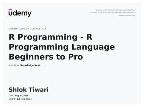 shlok tiwari on linkedin excited to have completed an r programming